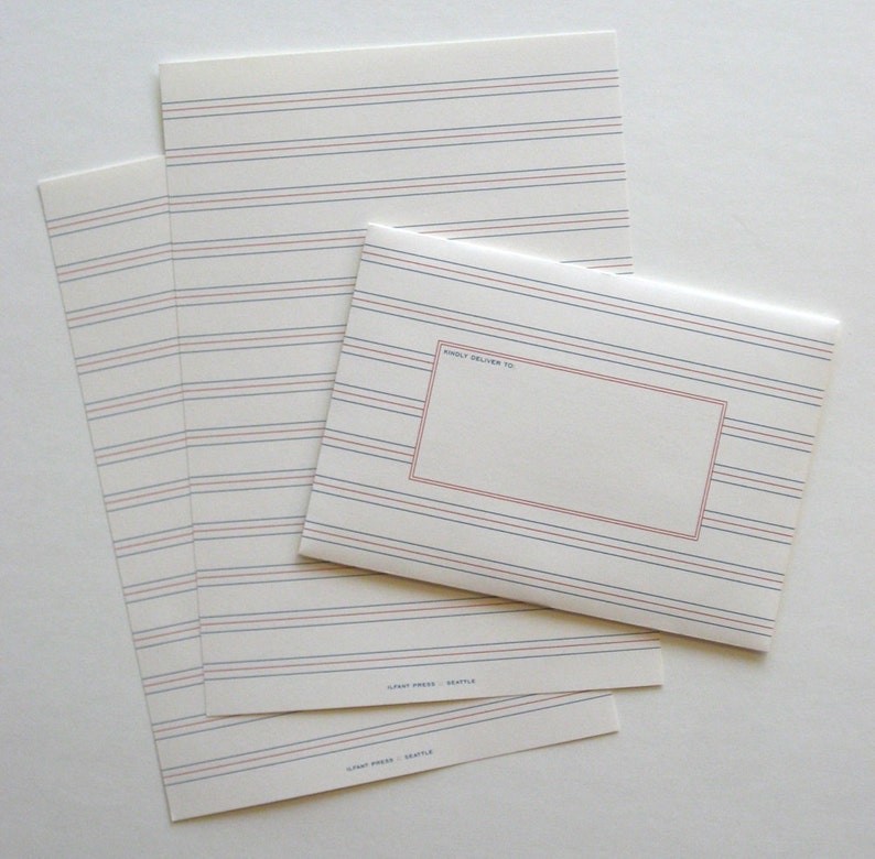 A1 Size Stationery Set of 10 - French - Etsy