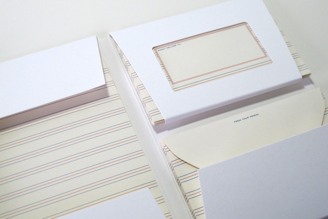 A1 Size Stationery Set of 10 - French - Etsy