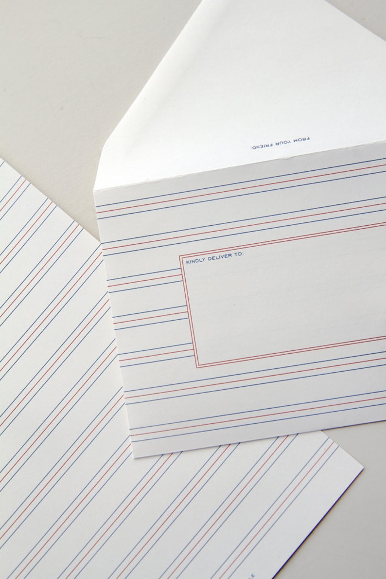 A1 Size Stationery Set of 10 - French - Etsy