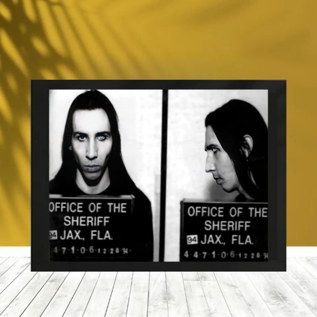 Marilyn Manson Mugshot Poster-photo Print Digital Oil Painting ...