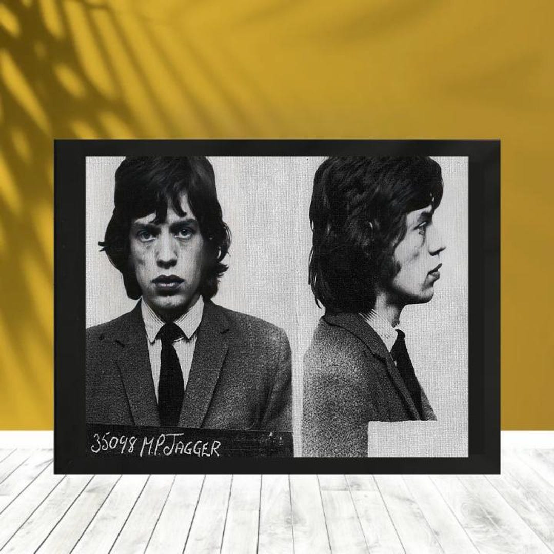 Mick Jagger Celebrity Mugshot Poster-photo Print Digital Oil Painting ...