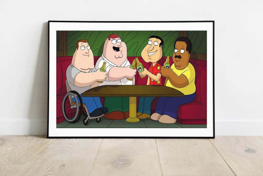 Family Guy Poster Family Guy Bar Scene Print Funny Wall Décor Digital ...