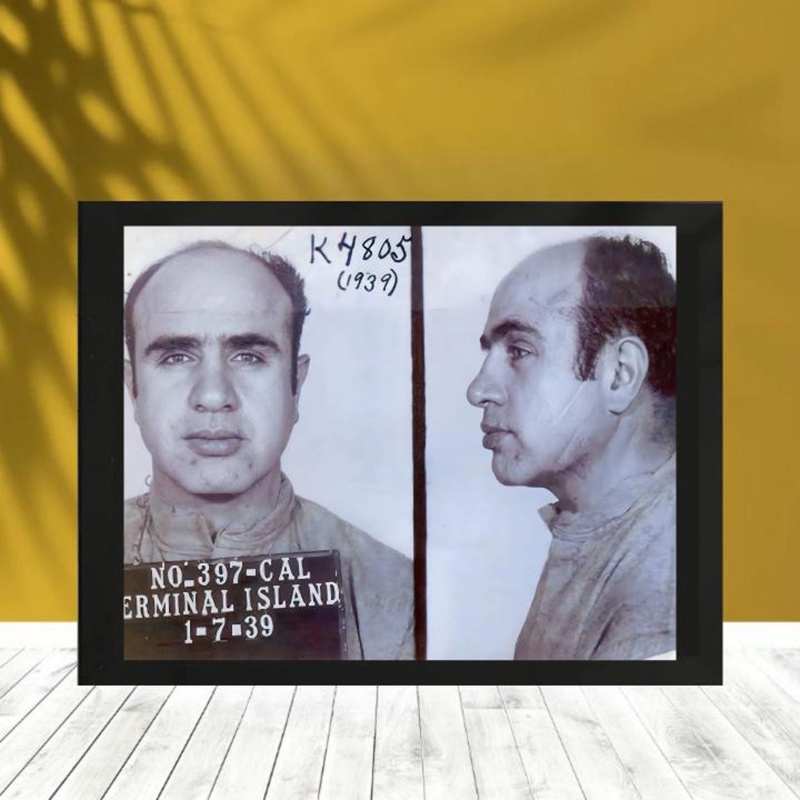 Al Capone Celebrity Mugshot Poster-photo Print Digital Oil Painting ...