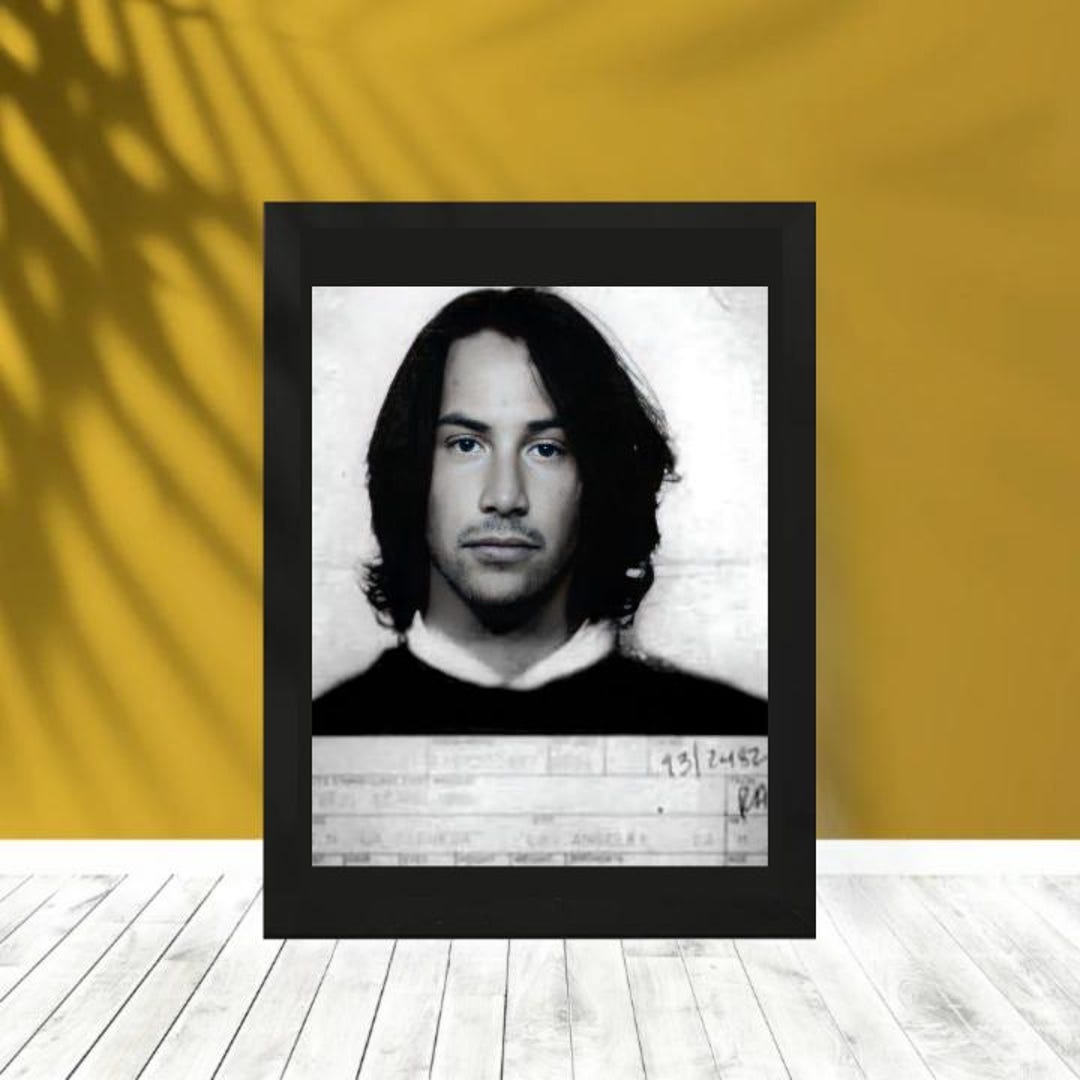 Keanu Reeves Celebrity Mugshot Poster-photo Print Digital Oil Painting ...