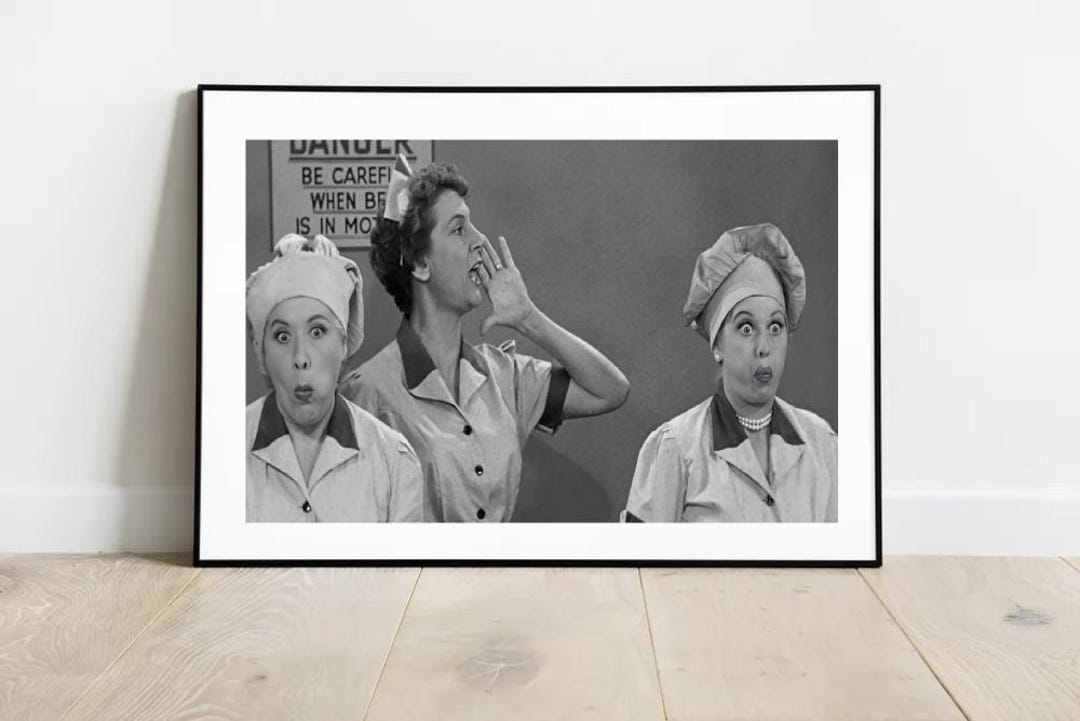 I Love Lucy Poster Classic Television Print Lucille Ball Vintage Photo ...