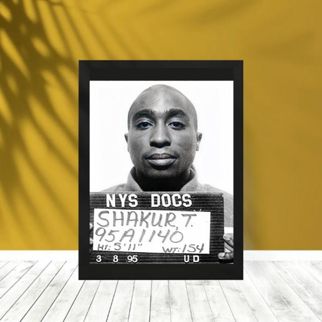 Tupac Shakur Celebrity Mugshot Poster-photo Print Digital Oil Painting ...