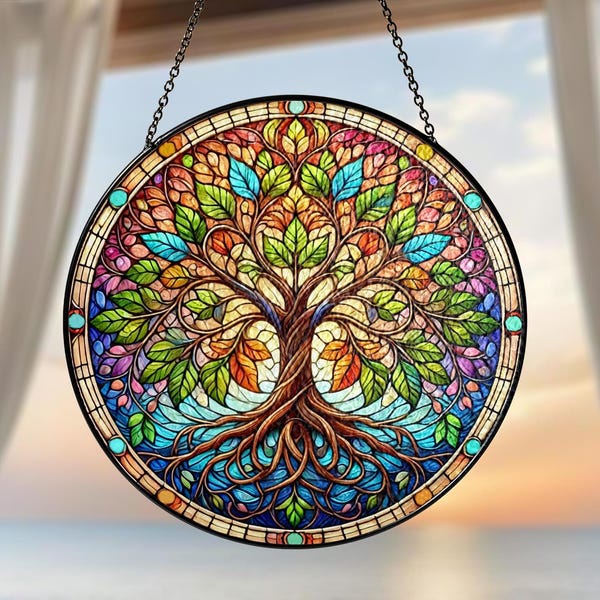 Stained Glass Tree of Life - Etsy