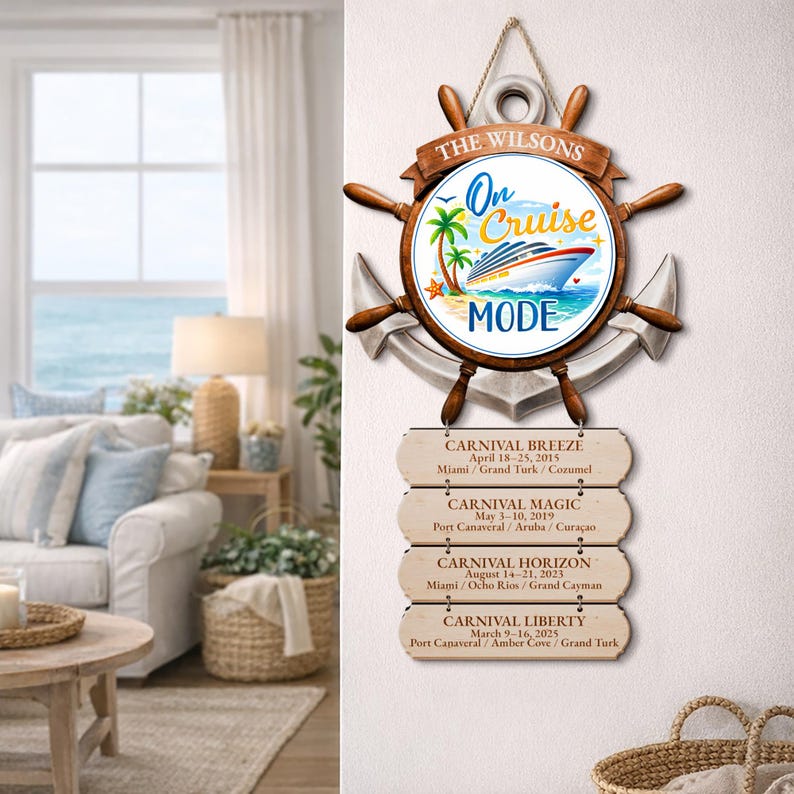 Personalized Cruise Memory Sign, Custom Cruise Trip Countdown ...