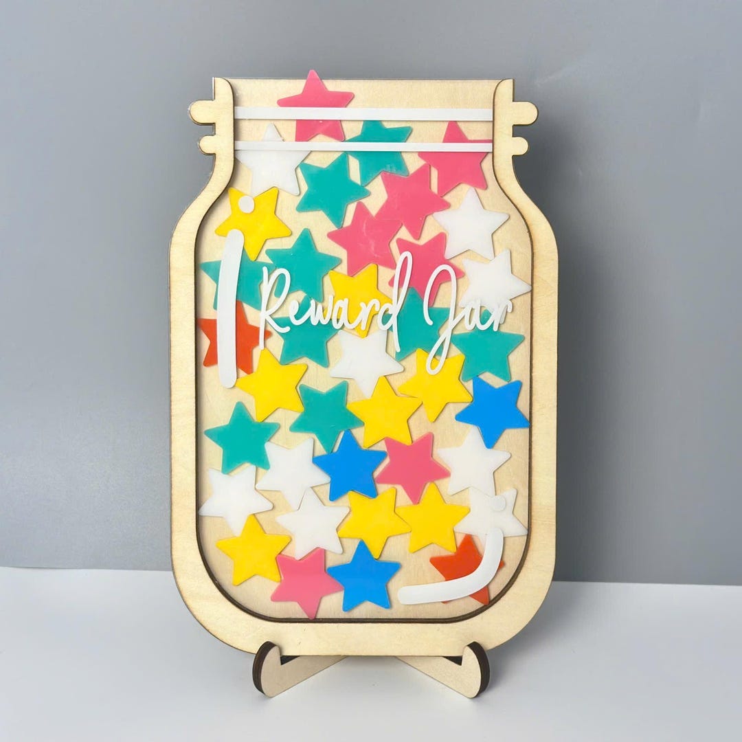 Star Reward Jar, Personalized Star Jar, DIY Reward System, Behavior ...