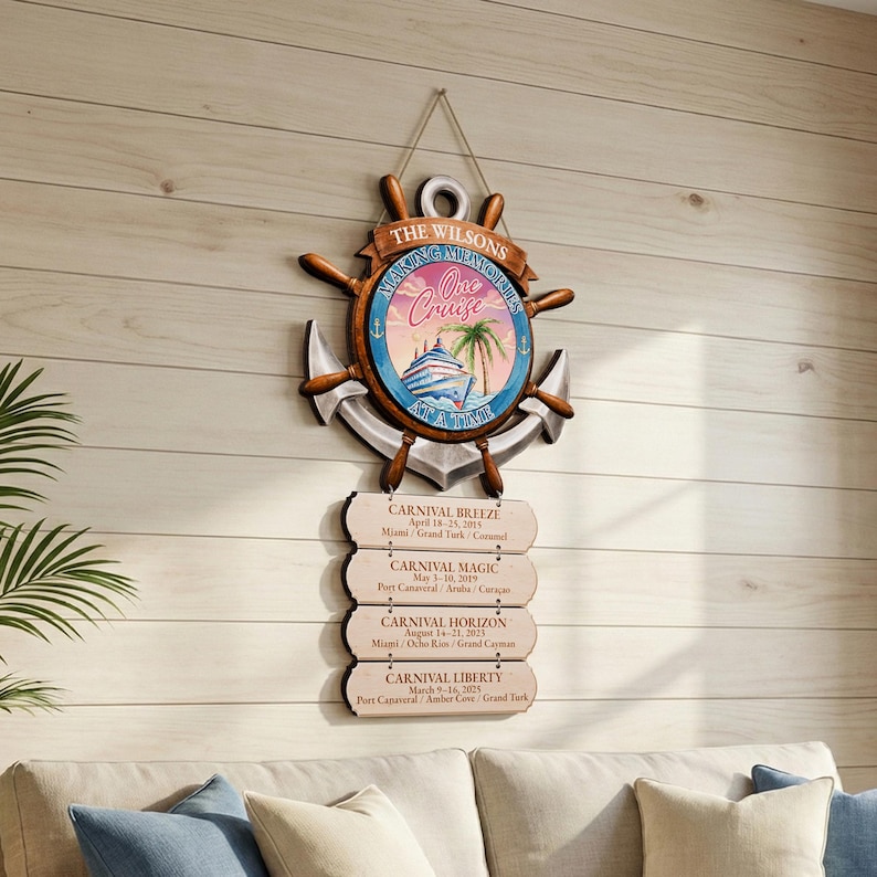 Personalized Cruise Memory Sign, Custom Cruise Trip Countdown ...