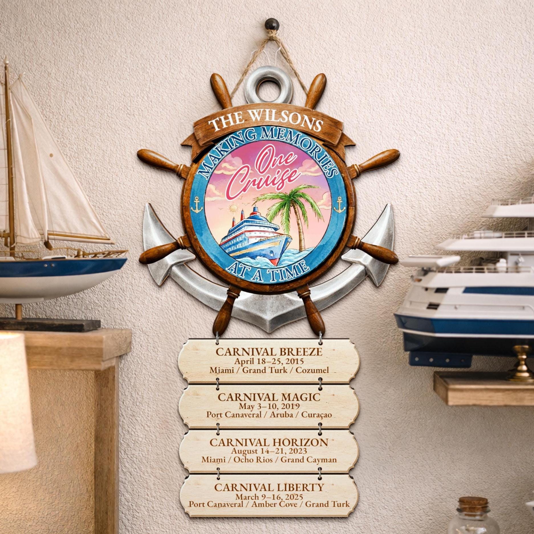 Personalized Cruise Memory Sign, Custom Cruise Trip Countdown ...