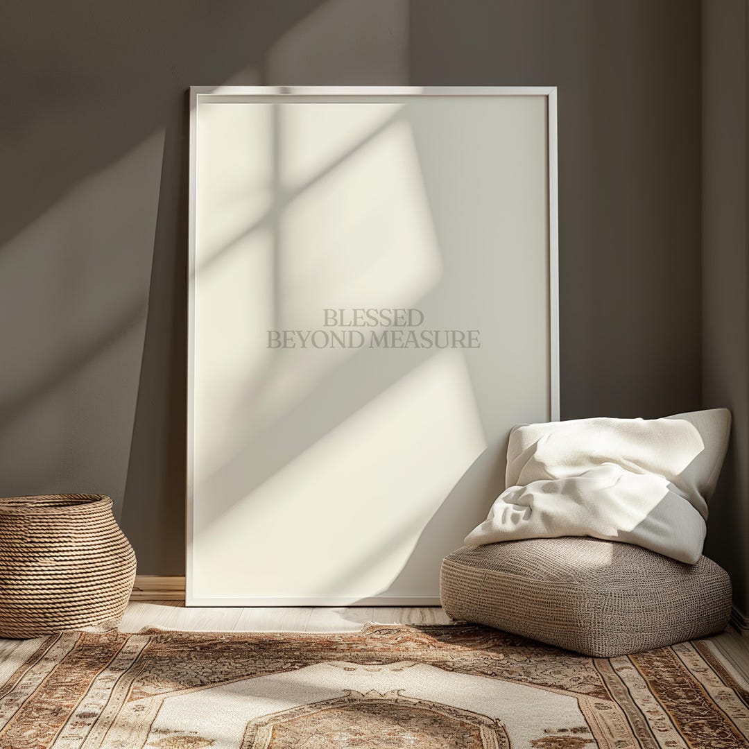 Blessed Beyond Measure, Poster, Scripture Art Print, Christian Print ...