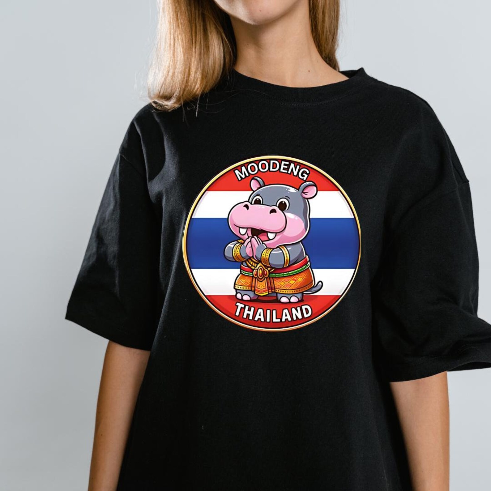 MOO DENG, Moo Deng Thailand, Moo Deng Thai Flag, Gift, Moo Deng Gift ...