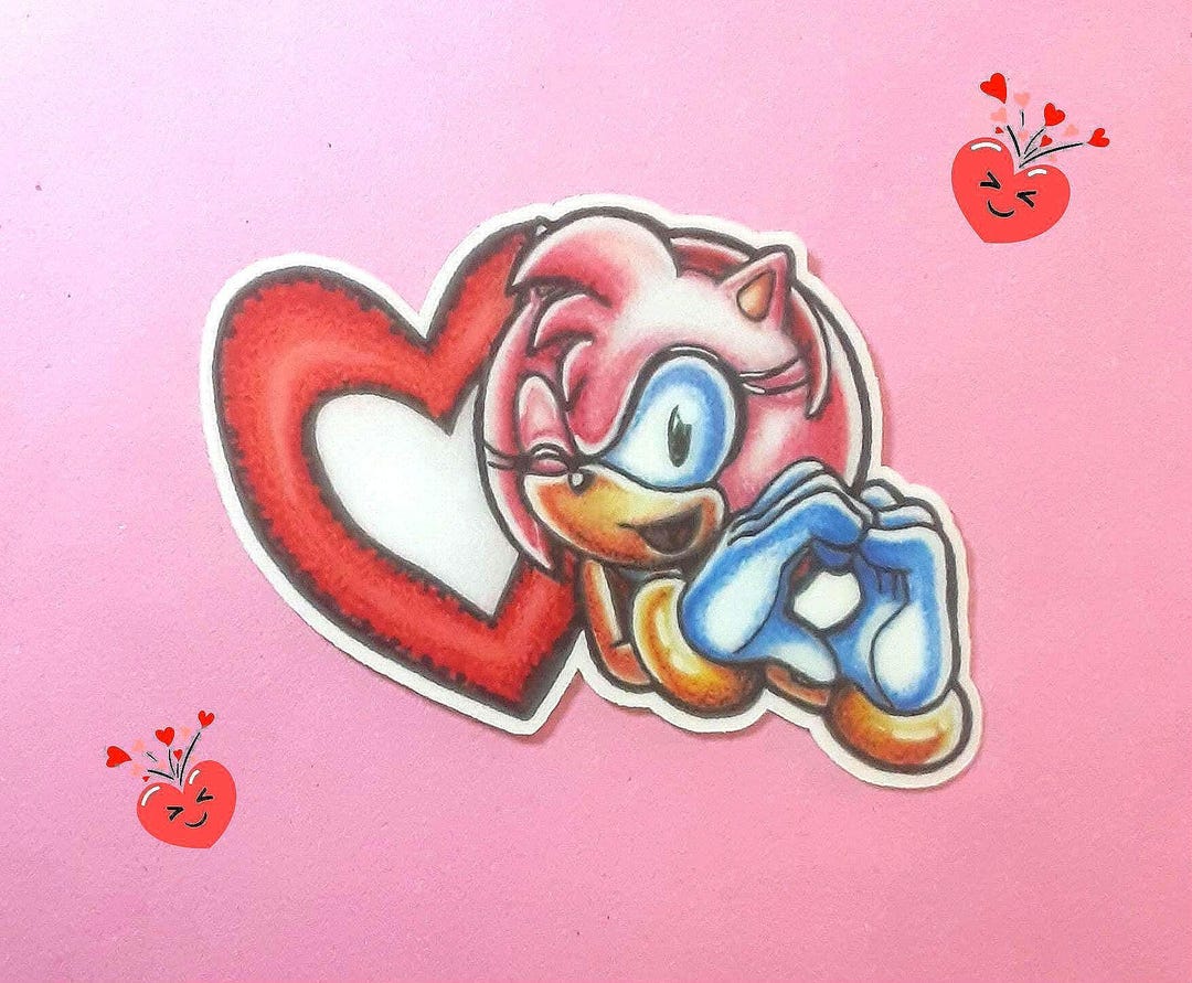 Amy Rose Die-cut Sticker; 'sonic the Hedgehog' Character Sticker - Etsy UK