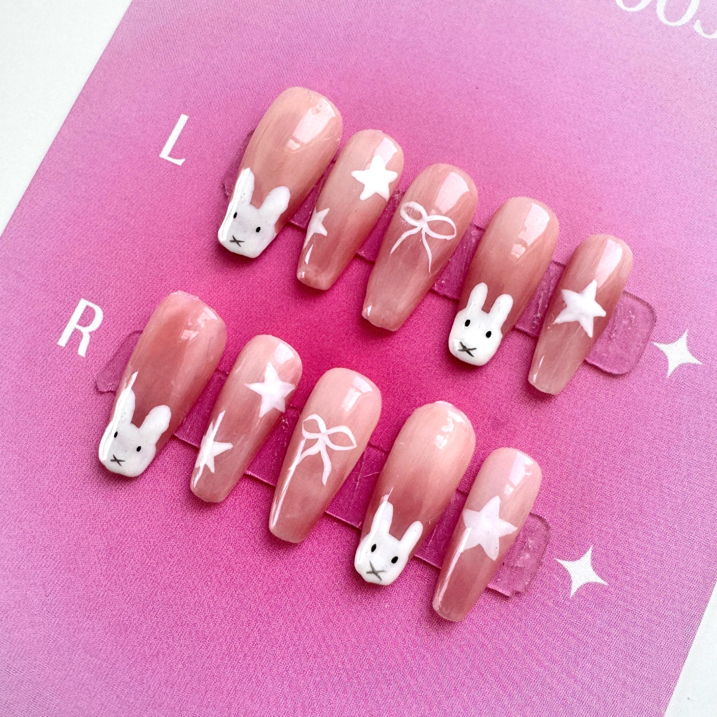 Miffy Press on Nails - Etsy