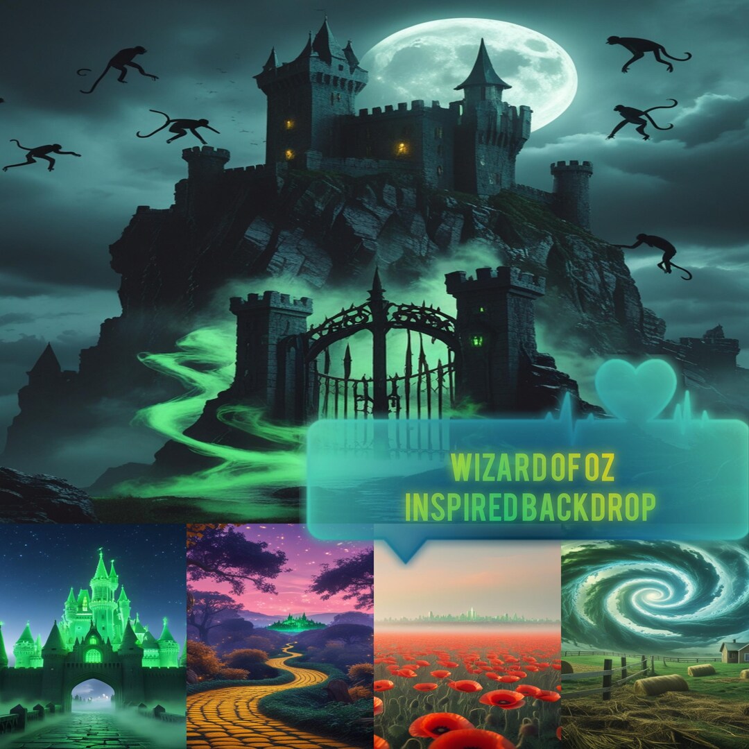 20 High-quality Wizard of Oz Digital Backdrops – Fantasy Digital ...