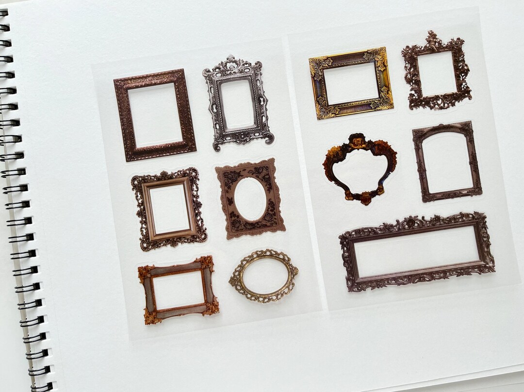 Castle Vintage Frame Stickers, Antique Frame, Illustration Stickers ...