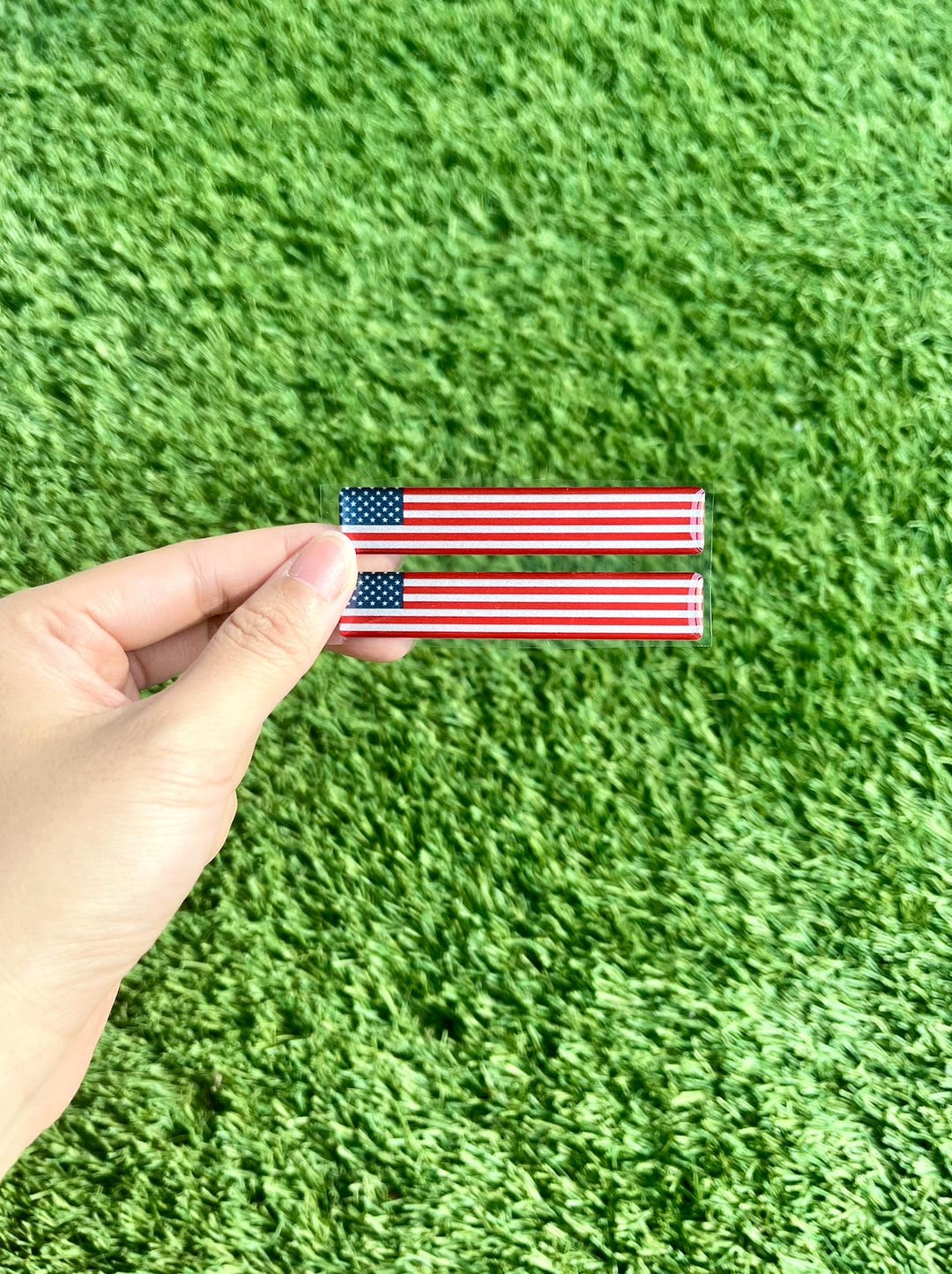 2 Pcs, High Quality American Flag Stickers, USA Flag Stickers, 3D Resin ...