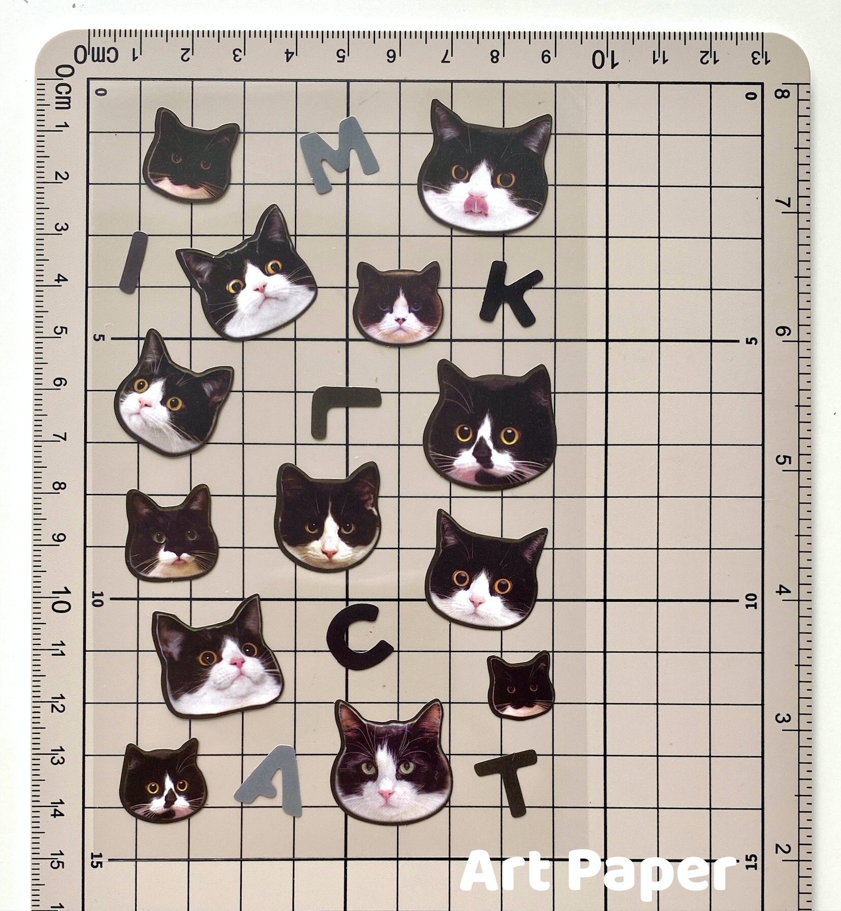 Tuxedo Cat Stickers, Kitten Stickers, Cute Cat Head Stickers, Laptop ...