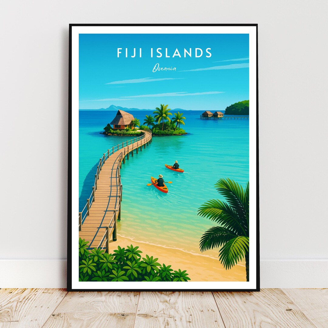 Travel Wall Art - Fiji, Oceania, Pacific, Archipelago, Islands - Modern ...