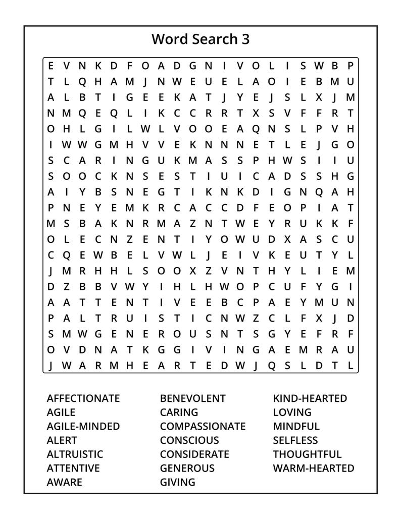 100 Word Search Therapy Book, Printable, Intriguing and Relaxing ...