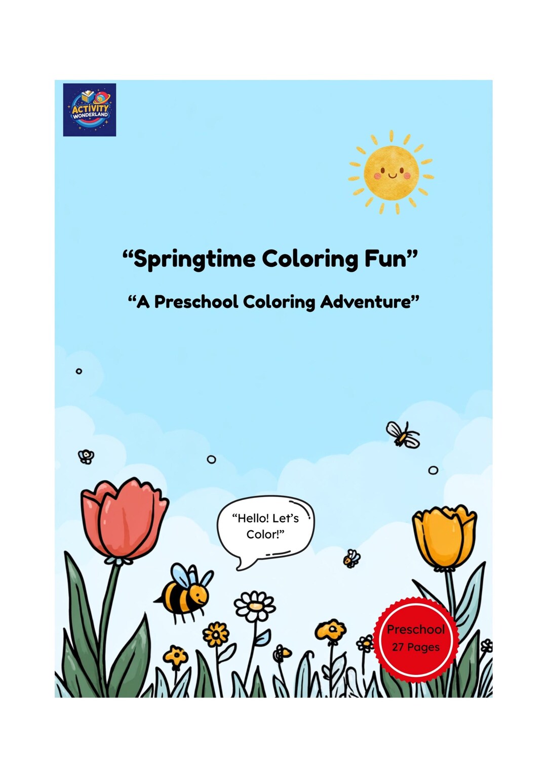 Spring Coloring Pages for Preschool Kids | 27 Fun Activity Pages (PDF ...