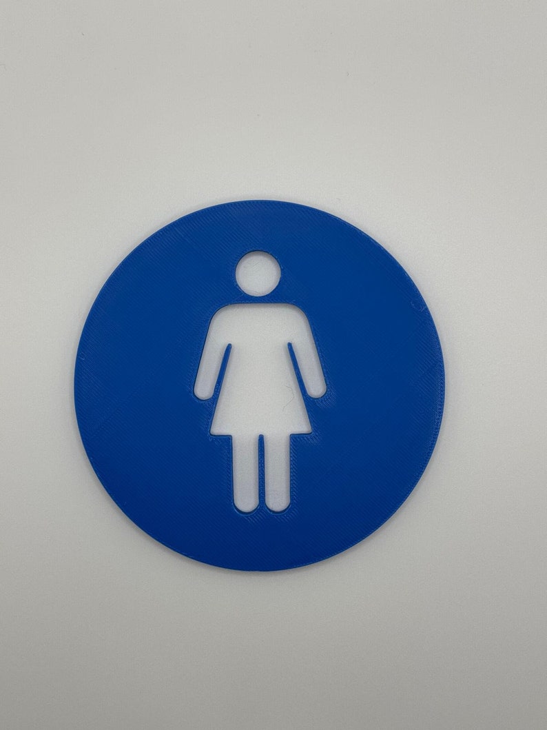 Premium Bathroom / Toilet Sign 3D Printed - Etsy