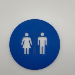 Premium Bathroom / Toilet Sign 3D Printed - Etsy
