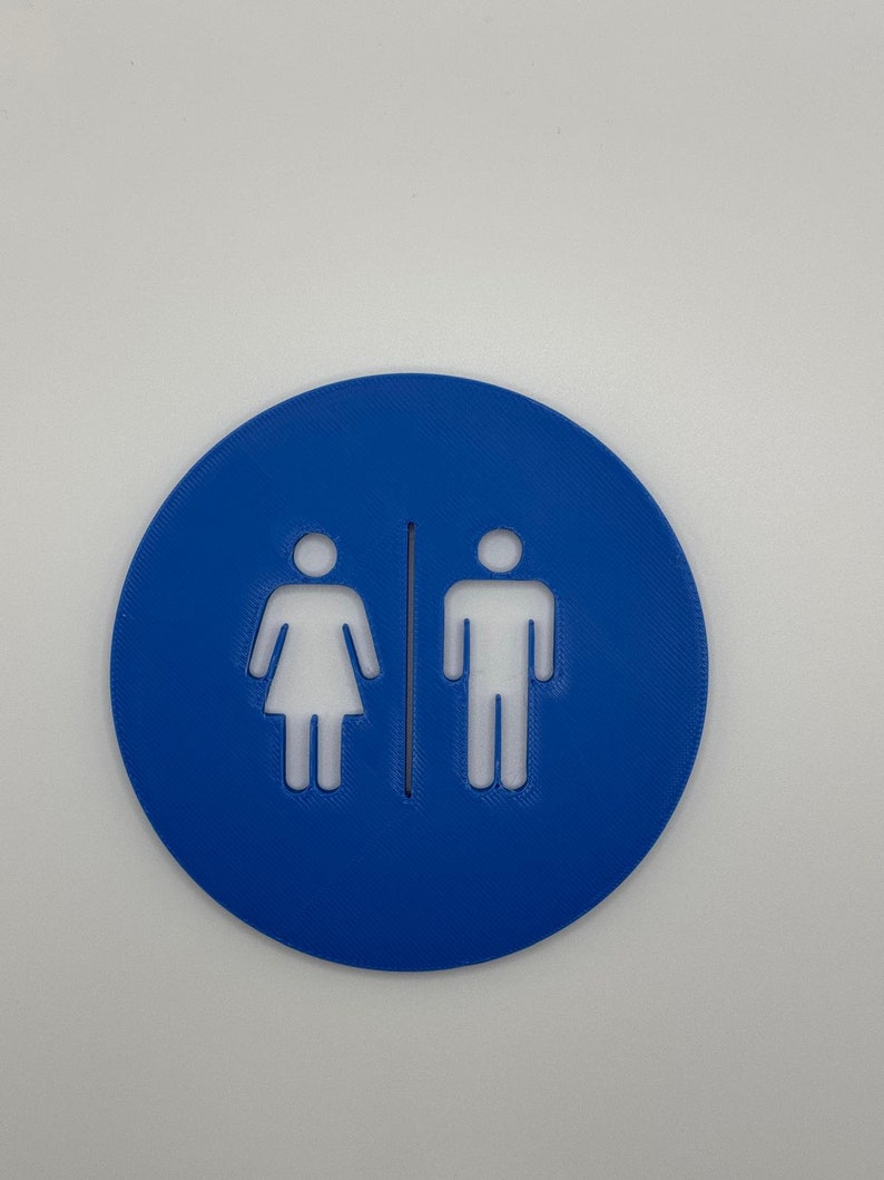 Premium Bathroom / Toilet Sign 3D Printed - Etsy