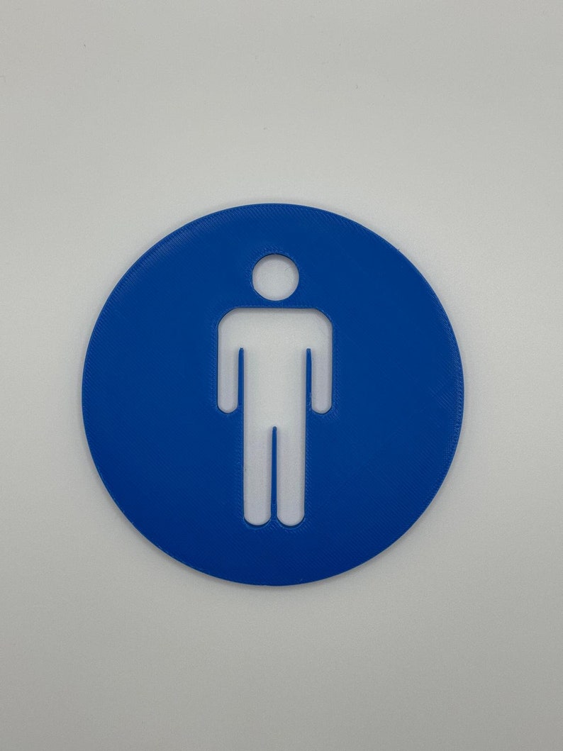 Premium Bathroom / Toilet Sign 3D Printed - Etsy
