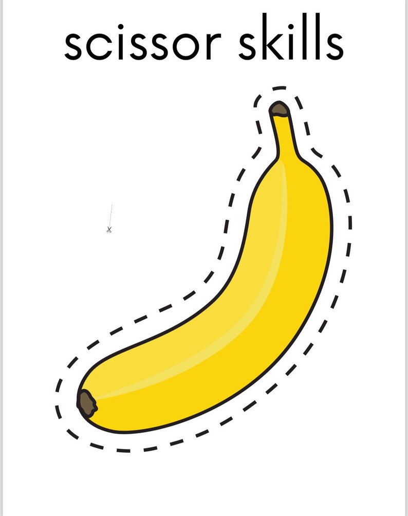 Scissors Cutting Practice Worksheet for Kids Printable Fine Motor ...