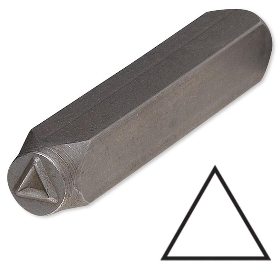 Triangle Steel Metal Stamp Punch Tool Design PMC Clay Marking | Etsy