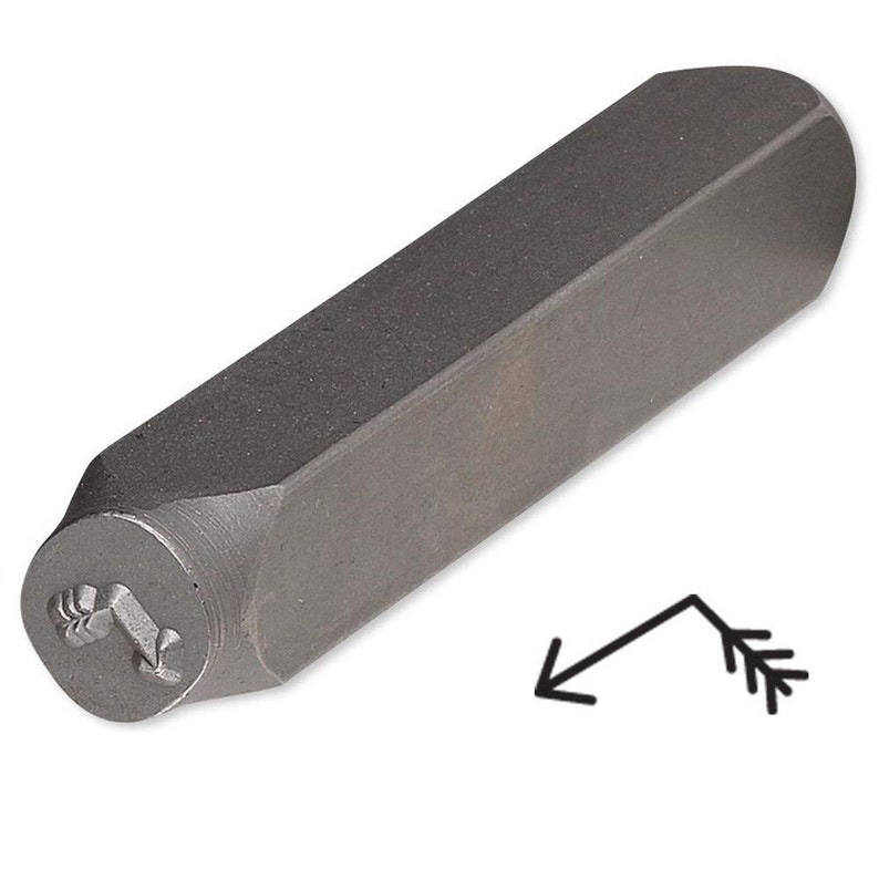 Broken Arrow Steel Metal Stamp Punch Tool Design PMC Clay Marking 45 - Etsy