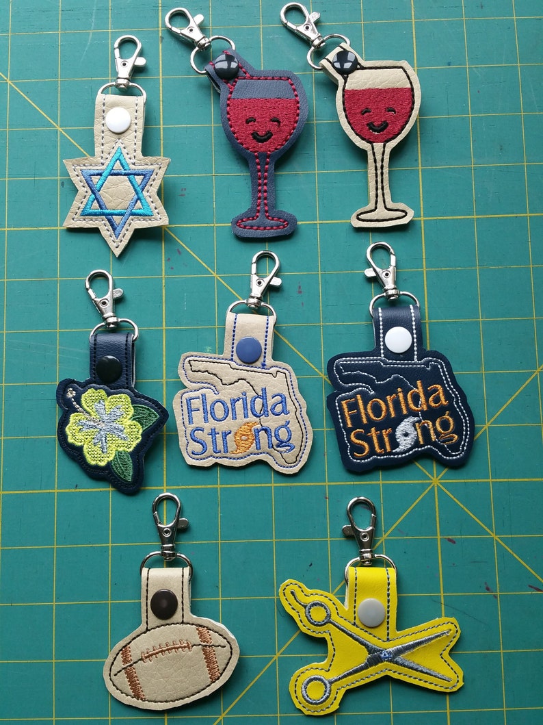 Key Fob, Key Chain, Embroidered Vinyl With Clasp, Custom Made, FREEE ...