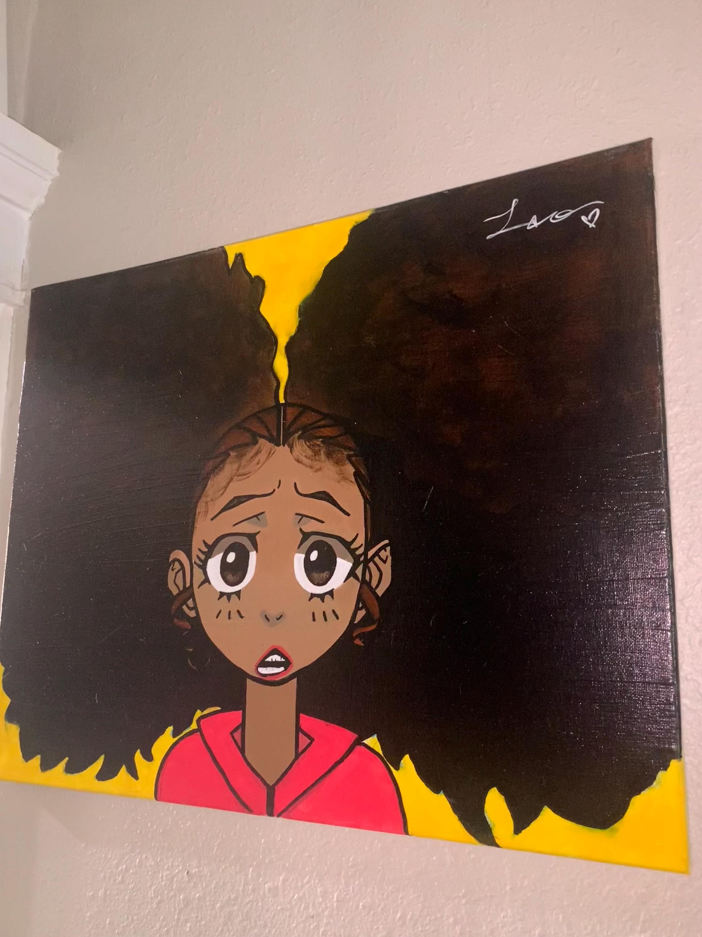 Acrylic Cartoon Painting, Custom Boondocks Character Painting, 16x20 in ...
