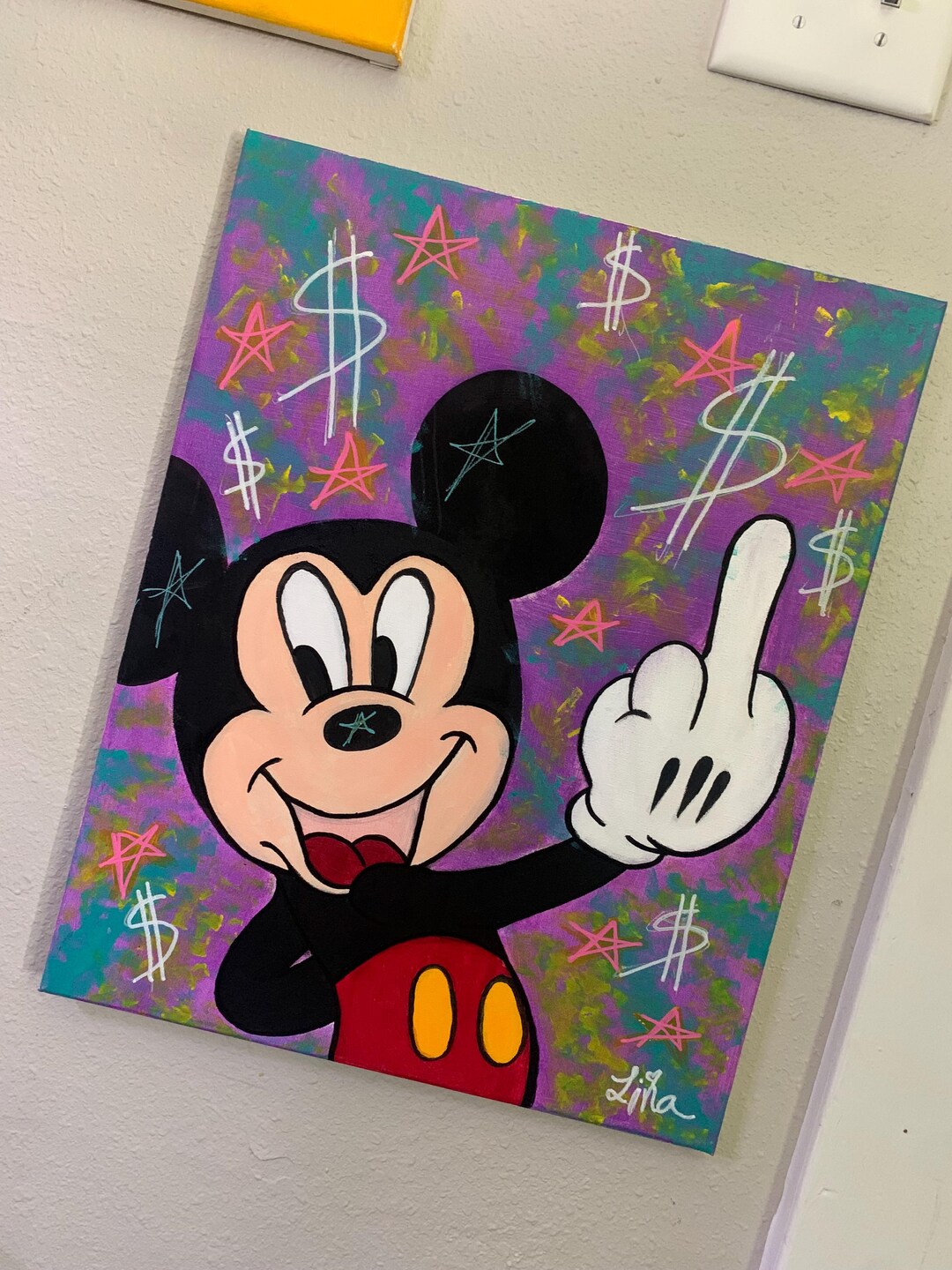 Adult Mickey Mouse Acrylic Painting - Etsy