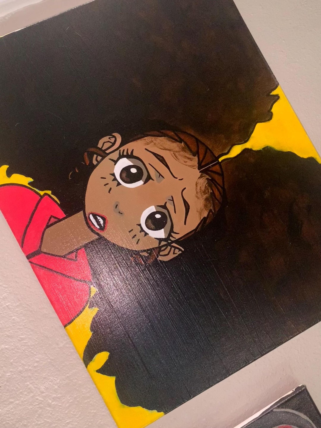 Acrylic Cartoon Painting, Custom Boondocks Character Painting, 16x20 in ...