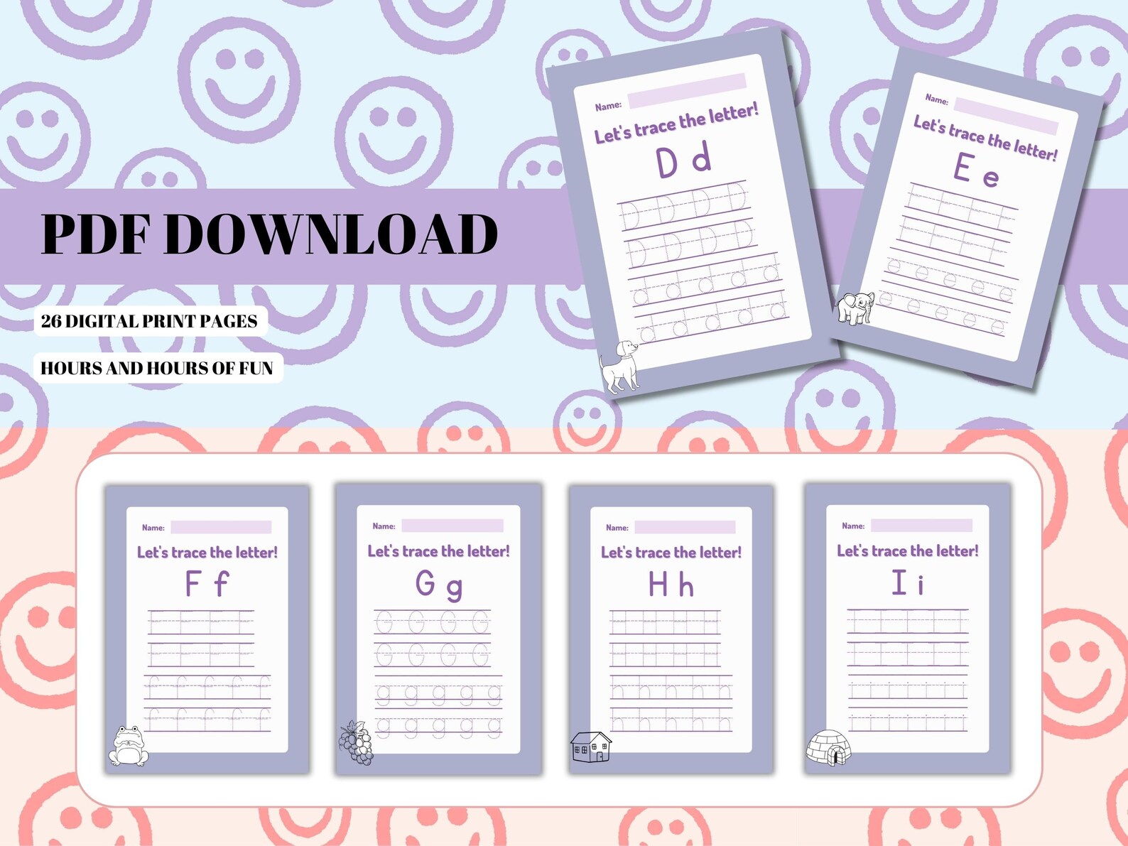 26 Printable Alphabet I Handwriting Practice Sheets for Kids. Letter ...