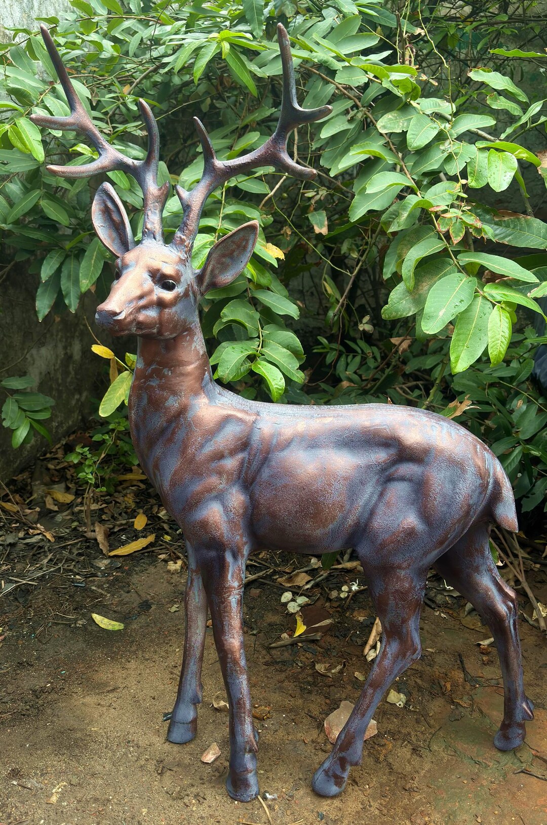 Extra Large Standing Stag Buck Ornament Sculpture Cast From Aluminium ...