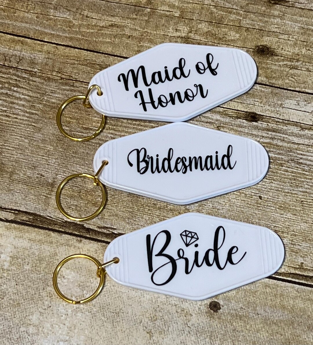 Motel Style Keychain, Bridal Shower, Bride, Bridesmaid, Maid of Honor ...