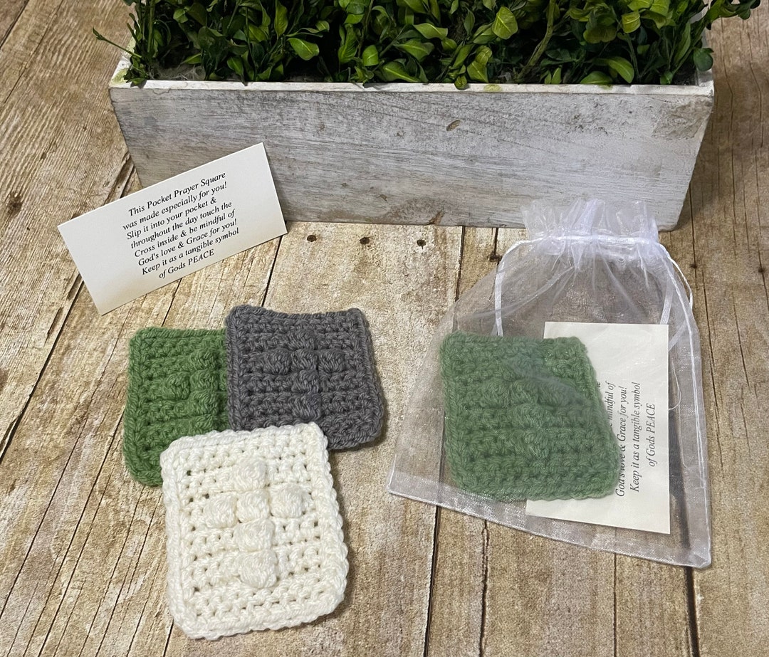 Handmade Crochet Prayer Square Pocket Prayer Act of - Etsy