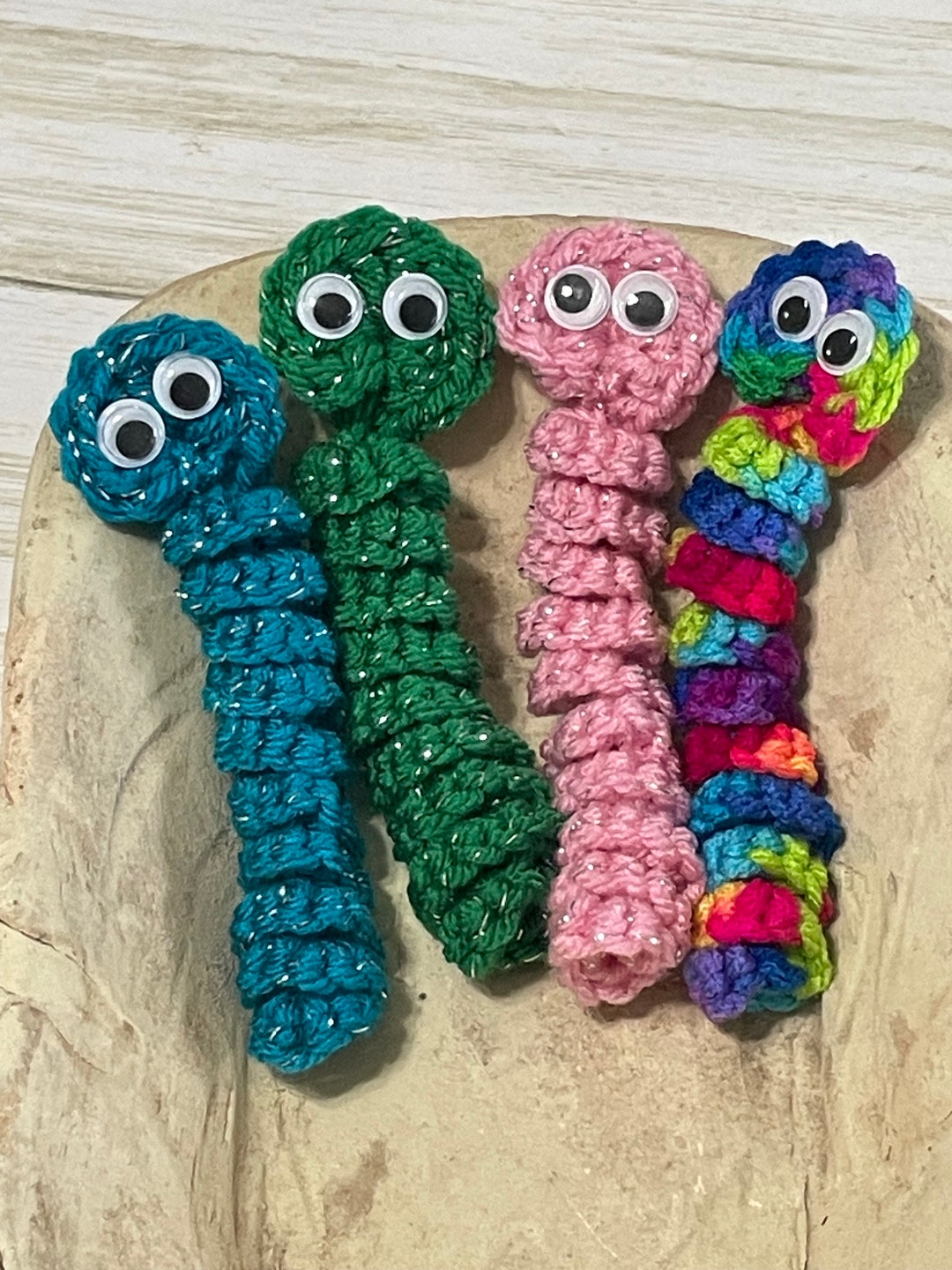 Crochet Worry Worm: Rainbow, Anxiety Relief Gift - Etsy