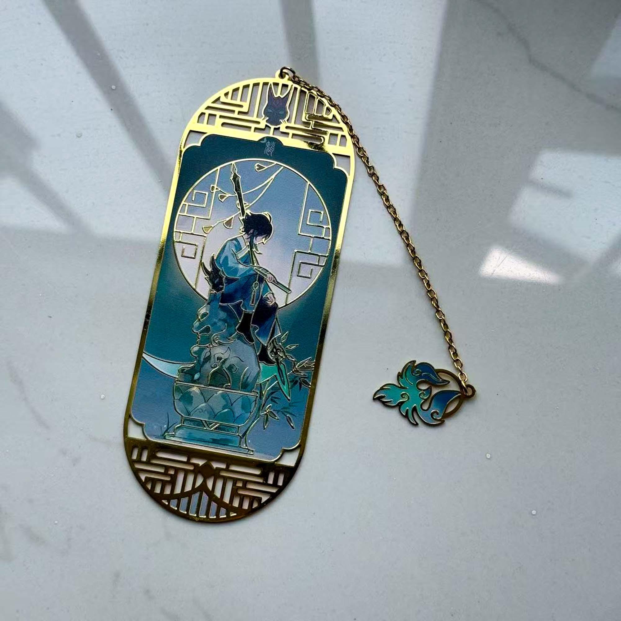 Genshin Impact Xiao Metal Bookmark - Fan-made, High-quality, Perfect ...