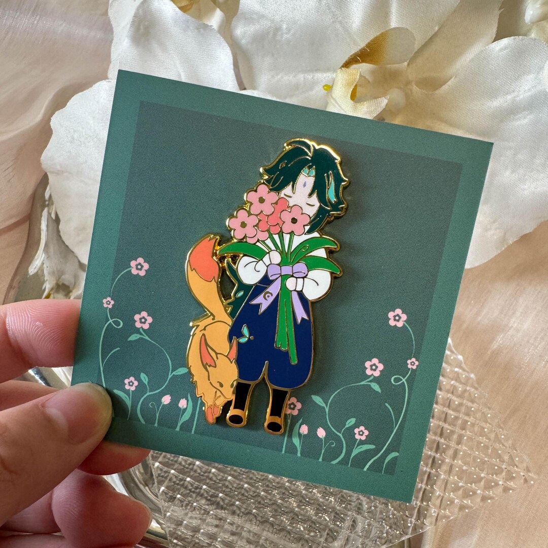 Genshin Impact Fan Art Cute Healing Xiao Enamel Metal Badge Birthday ...