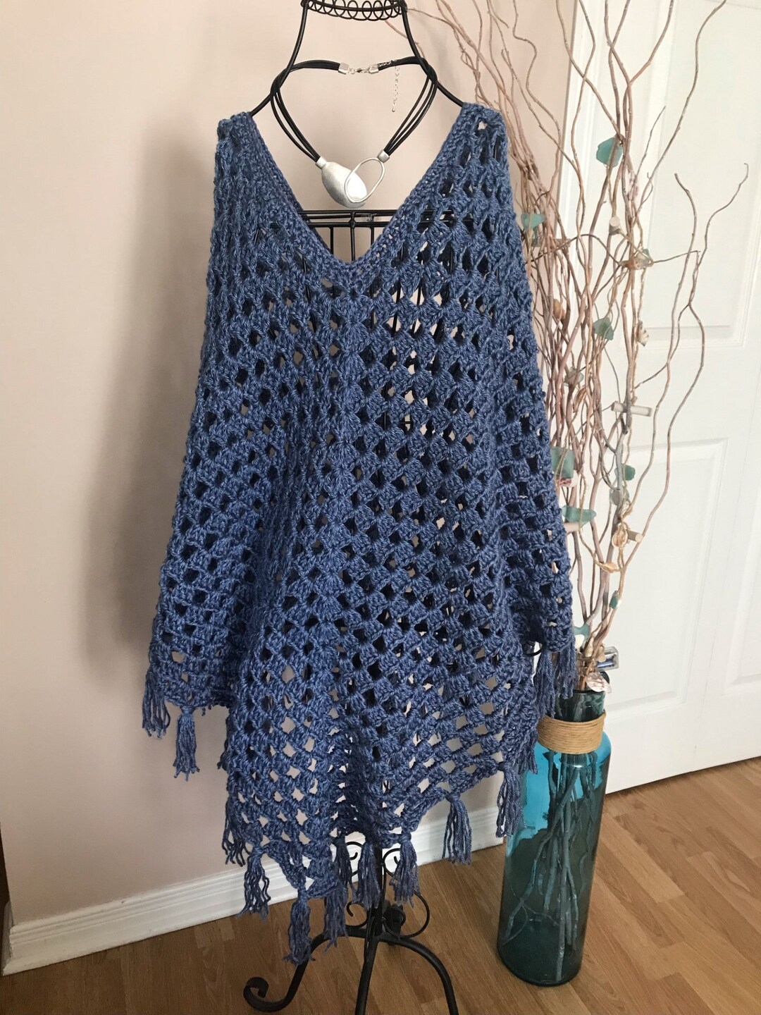 Boho Poncho , Crochet Boho Hippie Summer Fun Poncho ,ready to Ship It's ...