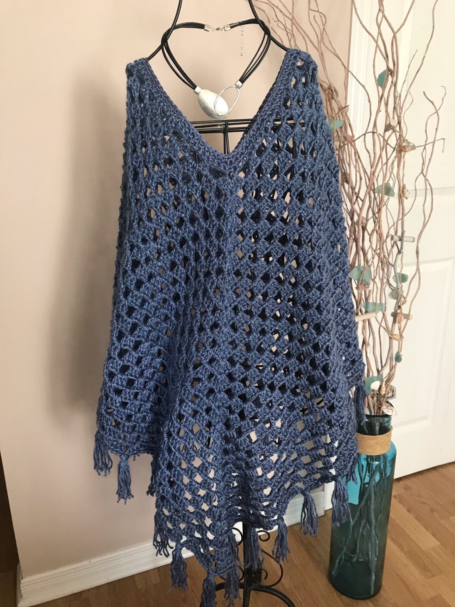 Boho Poncho , Crochet Boho Hippie Summer Fun Poncho ,ready to Ship It's ...