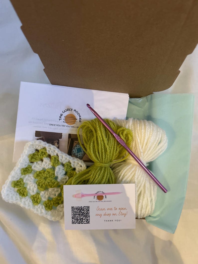 Granny Square Crochet Kit for Beginners | Learn Colorful Yarn Craft ...