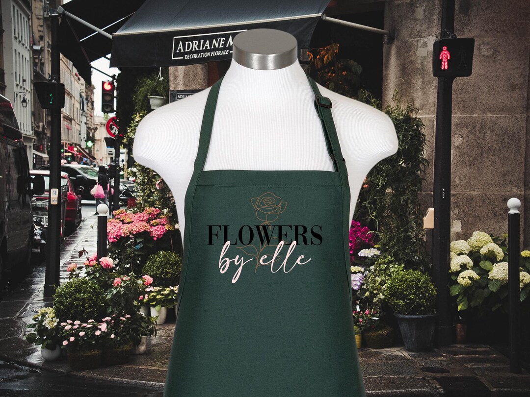 Floral Shop Apron With Pockets – Adjustable Waterproof Florist Apron ...