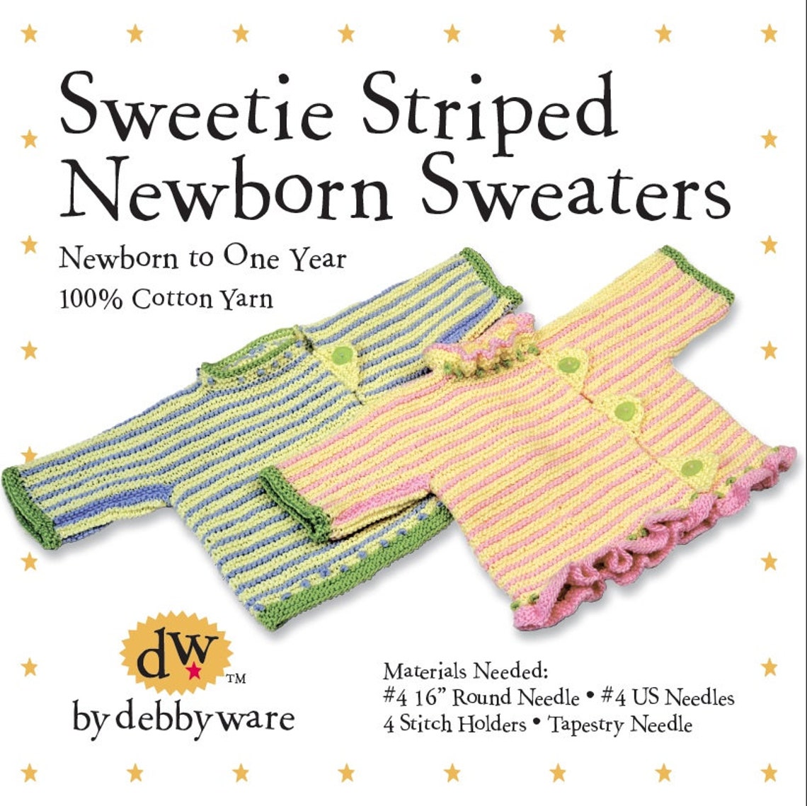 Knitting Pattern PDF /newborn Sweater/hand Knitting Pattern/cotton ...
