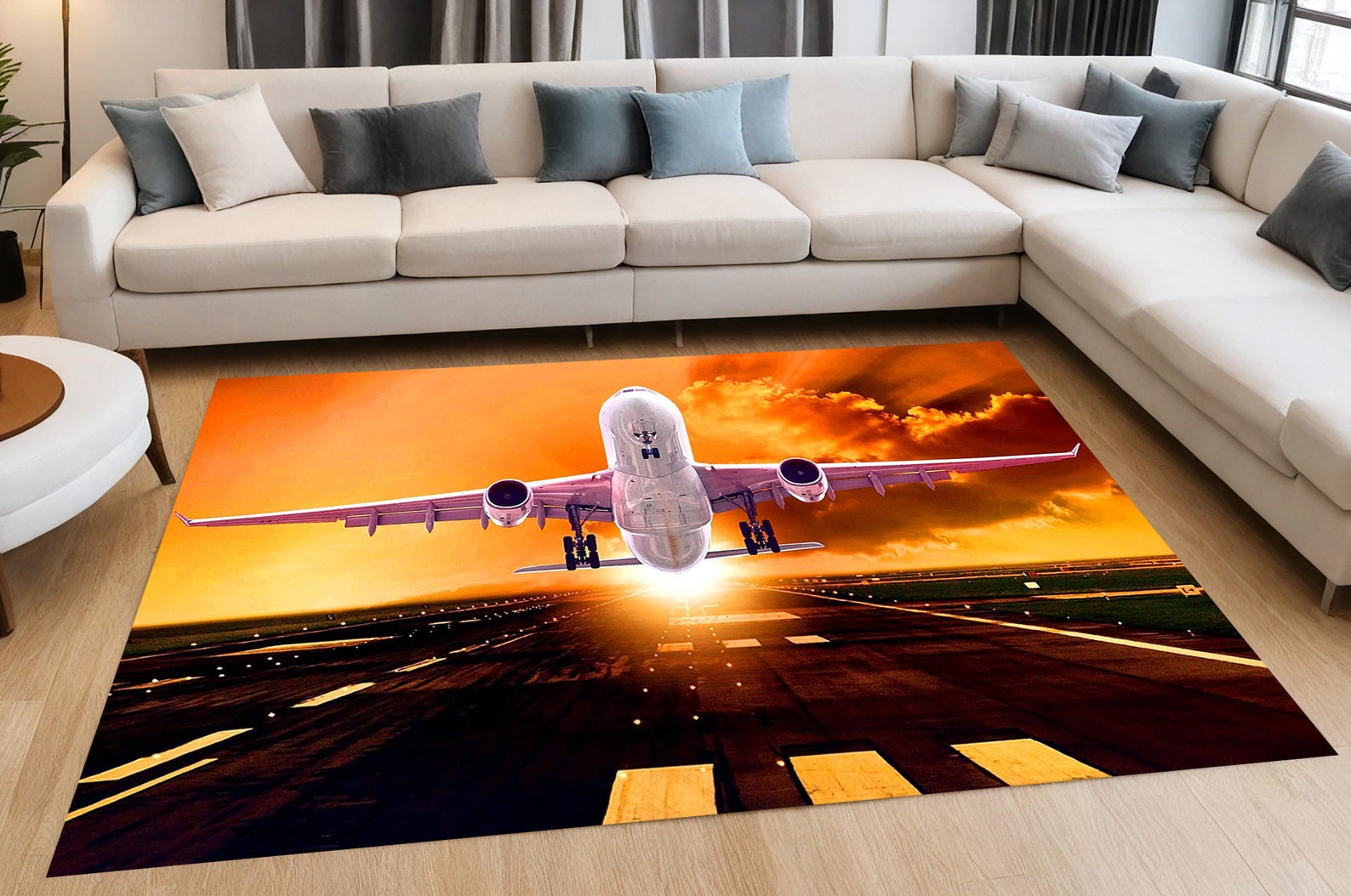 Air Earth World Rug,cockpit Earth View Rug,aviation Themed Rug,airplane ...